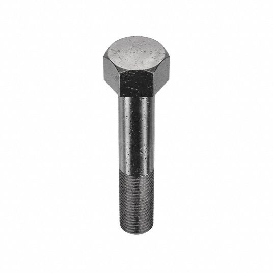 1-1/2"-6, Hex Head Cap Screw, 8 in Fastener Length, Grade 8 Steel ...