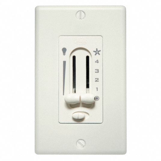 HUNTER, White, Hunter Ceiling Fans, Fan Control Wall Switch - 2FDG7 ...