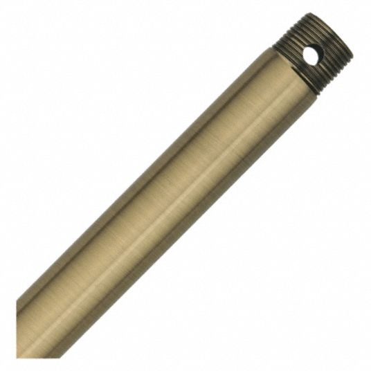 HUNTER, Antique Brass, 12 in Lg, Downrod - 2FDH3|22719 - Grainger