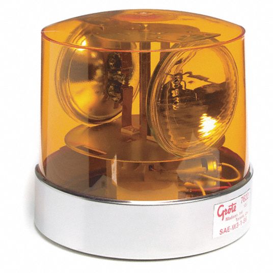 GROTE Strobe Light, Amber, Rotating - 2FDL7|76223 - Grainger