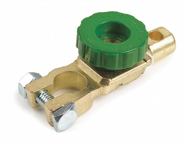 QUICKCABLE Battery Terminal: Straight, Top Post, Gold Color, Negative ...