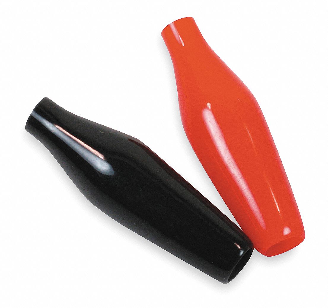 GROTE, Black/Red, 2, Alligator Clip Boot - 2FDY1|82-9609 - Grainger