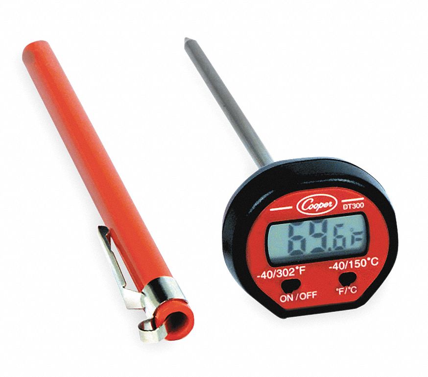 Item Digital Pocket Thermometer, Stem Length 4 3/5 in - Grainger
