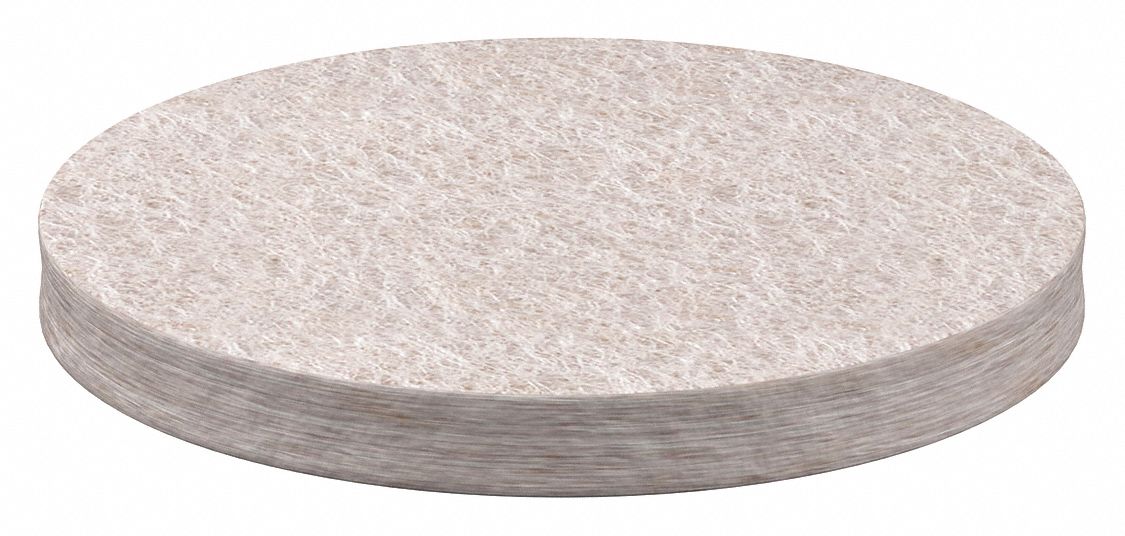 4 in Dia, 3/8 in Thick, Wool Felt Disc - 2FHD2|2FHD2 - Grainger