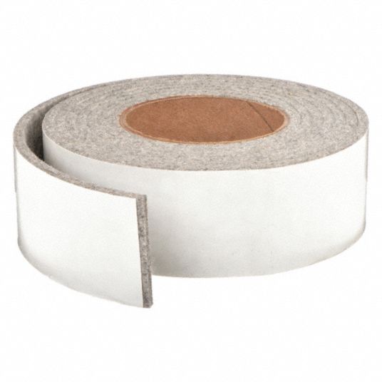 2 in W x 10 ft L, 3/16 in Thick, Wool Felt Strip - 2FJT1|2FJT1 - Grainger