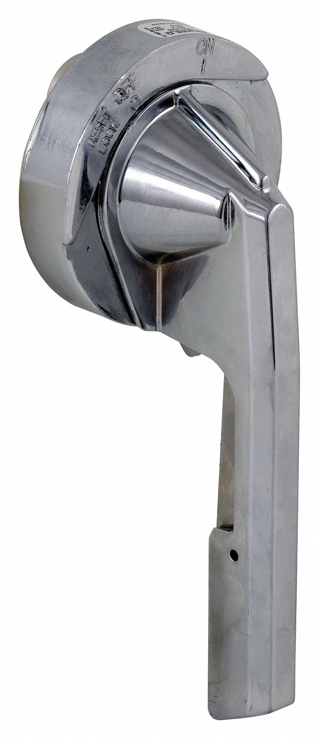 SQUARE D HANDLE ASSEMBLY, 2/3 POLES, 6 IN CHROME-PLATED HANDLE ...