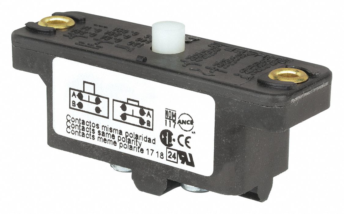 TELEMECANIQUE SENSORS, Plunger Actuator, 1NO/1NC, Snap Action Switch ...