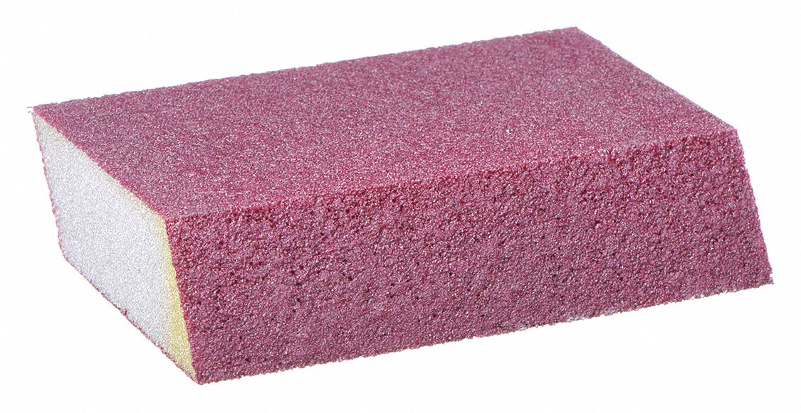 3M, 2 1/2 in W x 4 1/2 in L x 1 in T, Aluminum Oxide, Dual-Angle ...