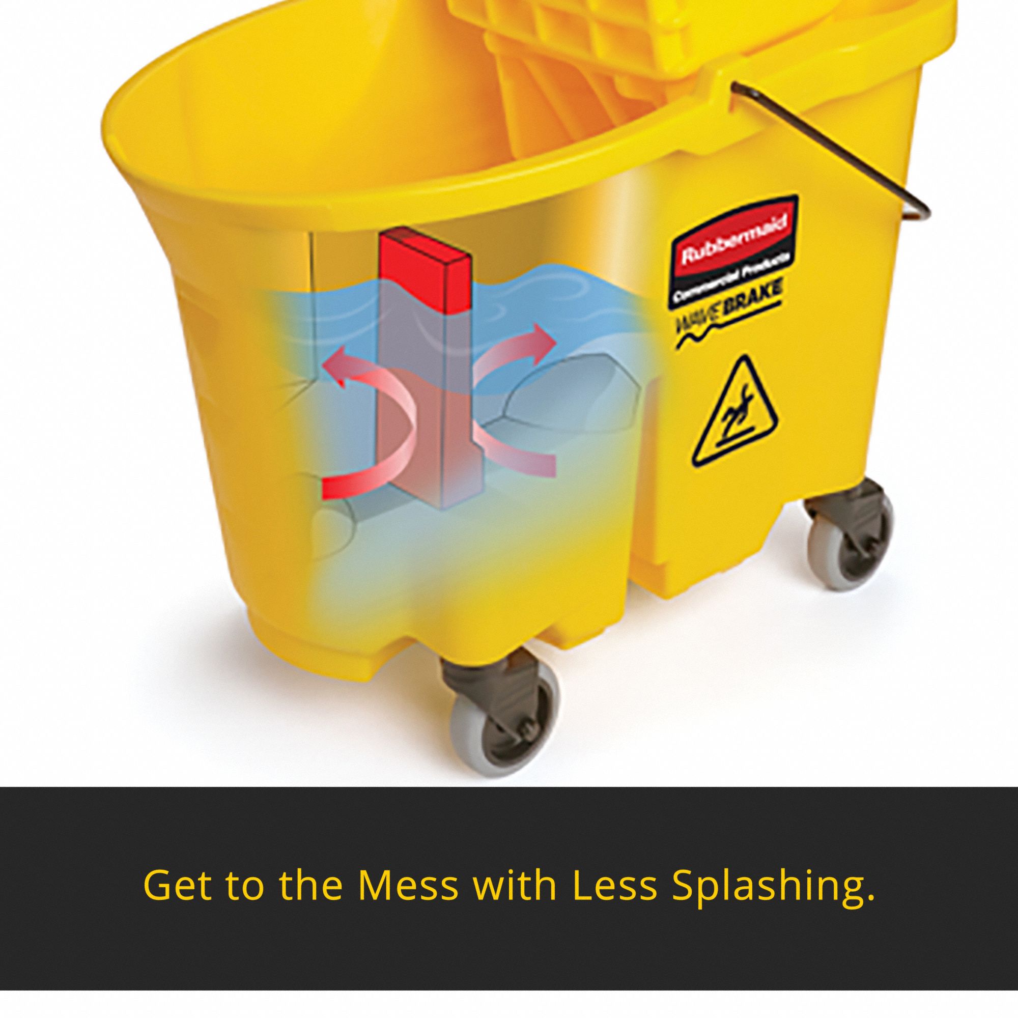 RUBBERMAID COMMERCIAL PRODUCTS Brown Polypropylene Mop Bucket and ...