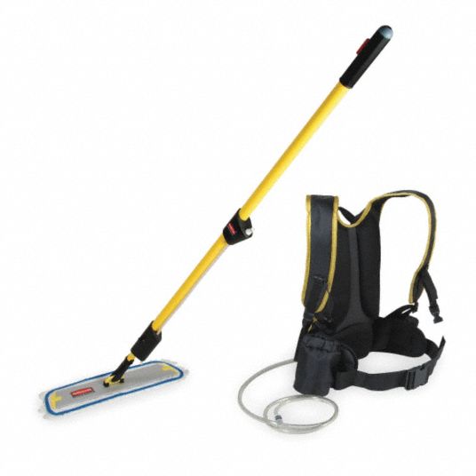 Spray Mop Kit, 6 1/2 in x 18 in, Wet Mop Head and Handle - Grainger