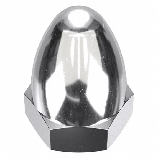 7/16"-14 Thread, Chrome-Plated, Cap Nut - 2FUE6|MPB3101 - Grainger