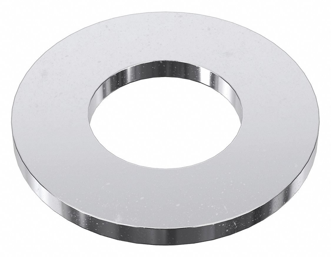 Case Hardened, Chrome Plated, Flat Washer - 2FUN5|MPB1005 - Grainger