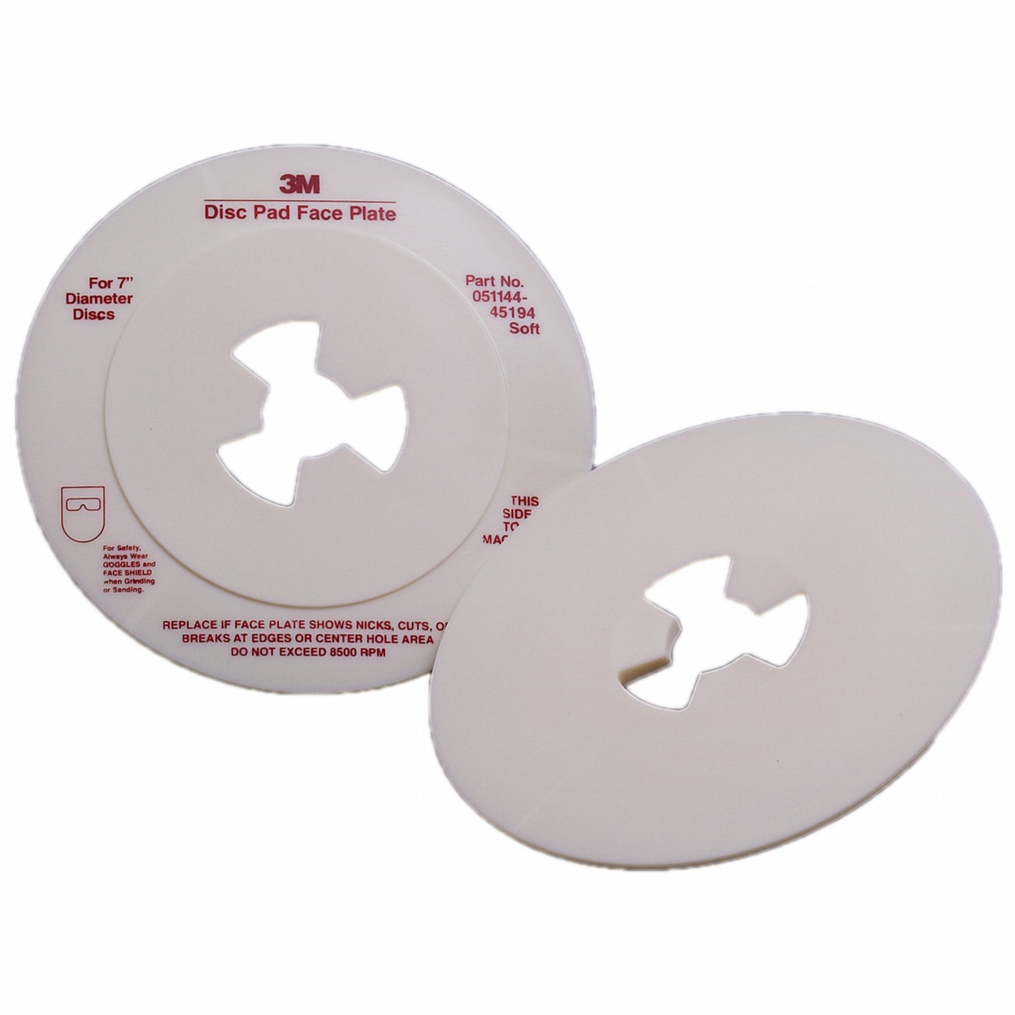 3M, 7 in Dia, 9 3/16 in Ht, Disc Face Plate - 2FVA3|45194 - Grainger