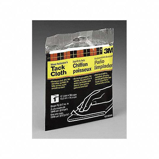 3M, Single Ply, 17 in x 36 in, Tack Cloth,17"x36",SnglePly - 2FWL9 ...