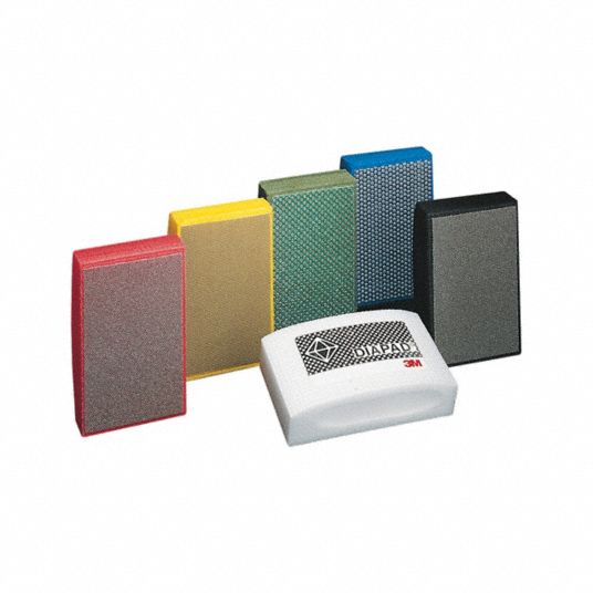 3M, 2 1/4 in x 3 3/4 in, Diamond, Sanding Hand Pad - 2FWU1|7000082372 ...