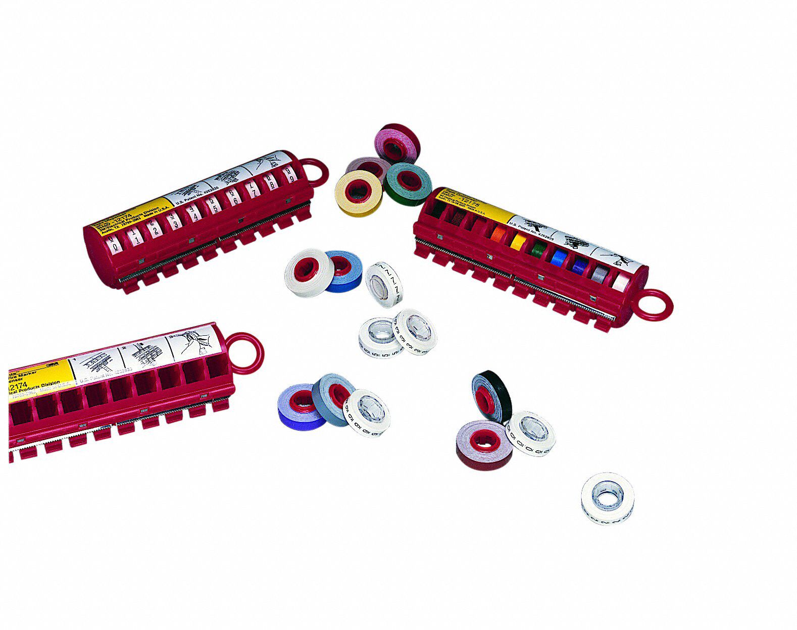 3M Wire Marker Tape Refill: L1, White, 576 Labels, Polyester Film, 50 ...