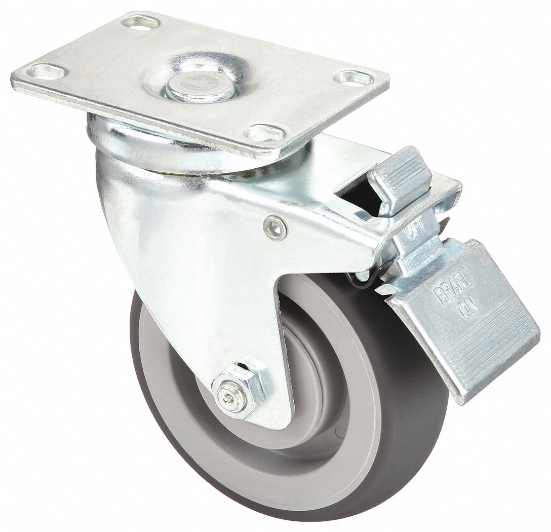 COLSON, Swivel, Rubber, Plate Caster - 2G037|PGT40120ZN-TPR22(GG ...