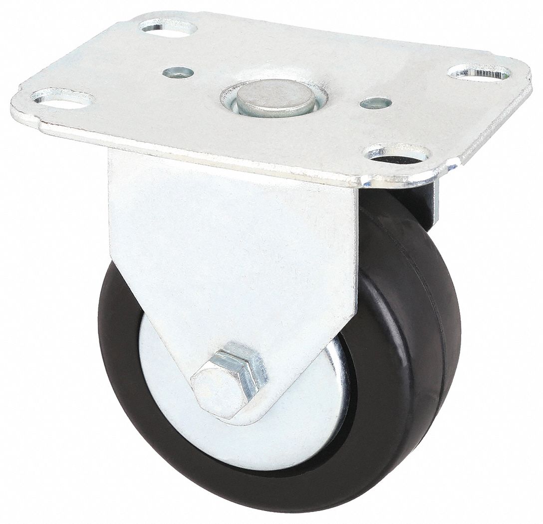 Rigid, Rubber, Plate Caster - 2G302|2G302 - Grainger