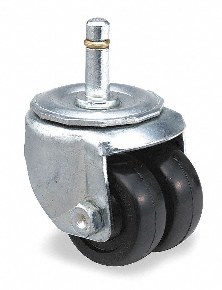 Dual Wheel Swivel Caster, 2 in Wheel Dia., 200 lb Load Rating - Grainger