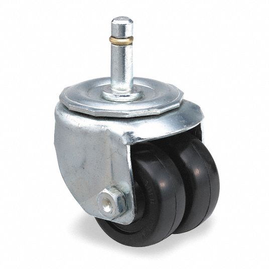 Dual Wheel Swivel Caster, 2 in Wheel Dia., 200 lb Load Rating - Grainger