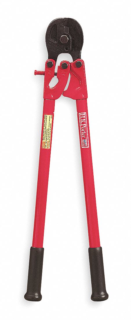 Cable Cutter, 24 in Overall Length, Shear Cut Cutting Action - Grainger