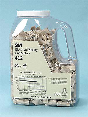 3M, Tan, 5,000, Spring Connector - 51WE67|412-BAG - Grainger