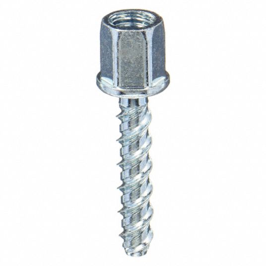 Vertical Rod Hanger for Concrete, 1/4 in Screw Size, 3/8-16 Rod Size ...