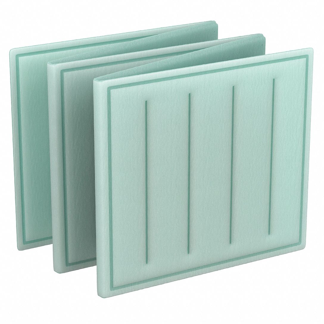 GRAINGER, 16 in x 16 in x 1 in, 16 in Section Wd, Link Air Filter ...