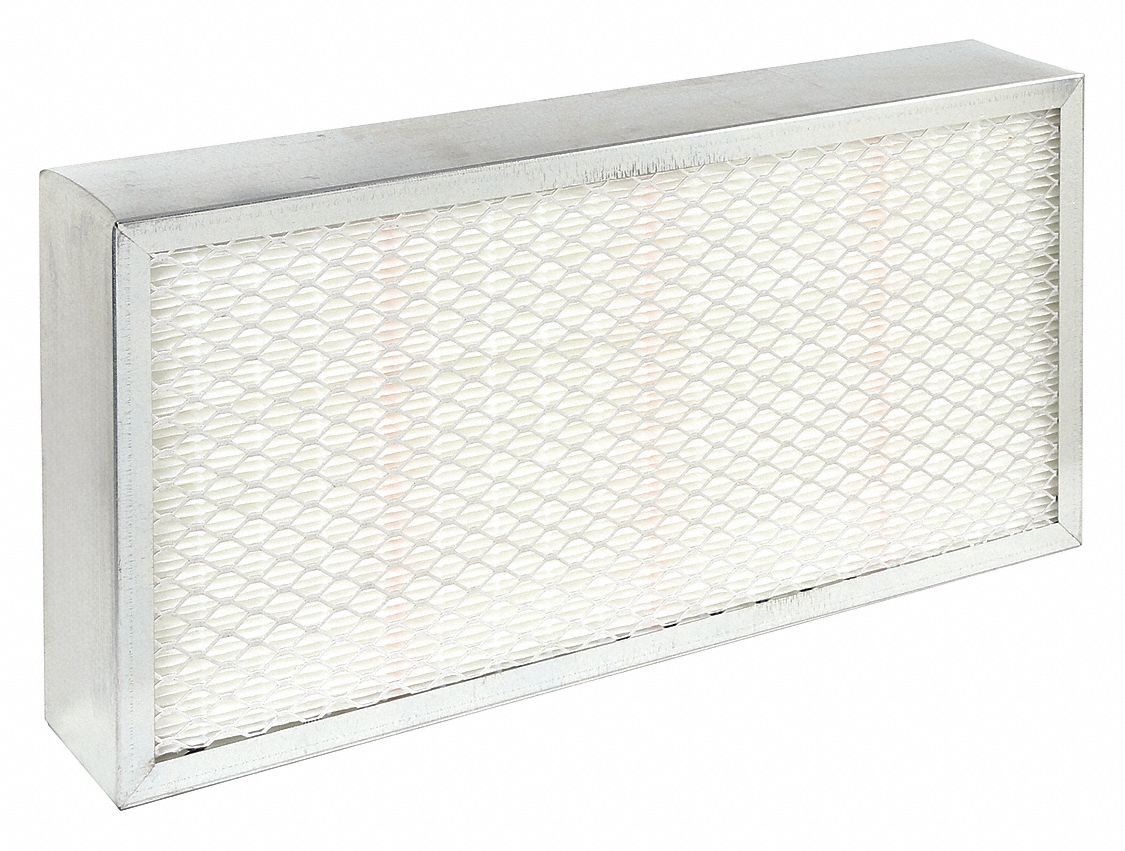 GRAINGER, 12 in x 24 in x 4 in, Fiberglass, Minipleat Air Filter ...