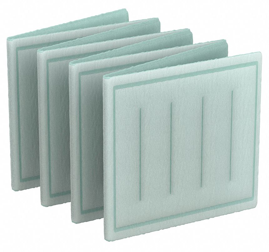 GRAINGER, 20 in x 16 in x 1 in, 16 in Section Wd, Link Air Filter ...