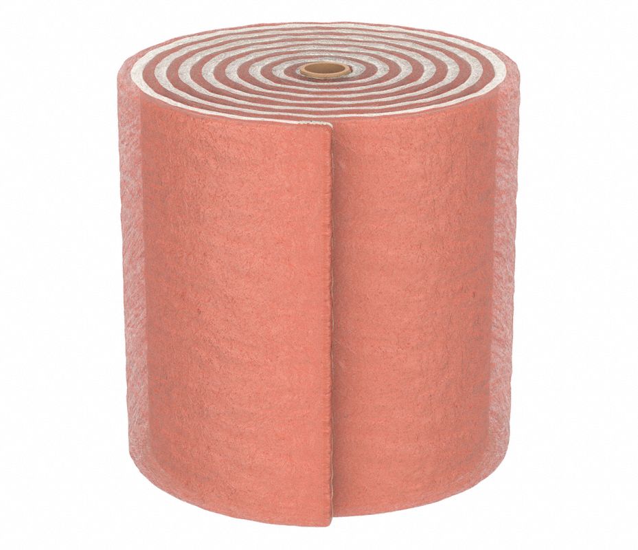 GRAINGER Rollo de Filtro de Aire Poliéster Naranja/Blanco MERV 8 12"x60 ...