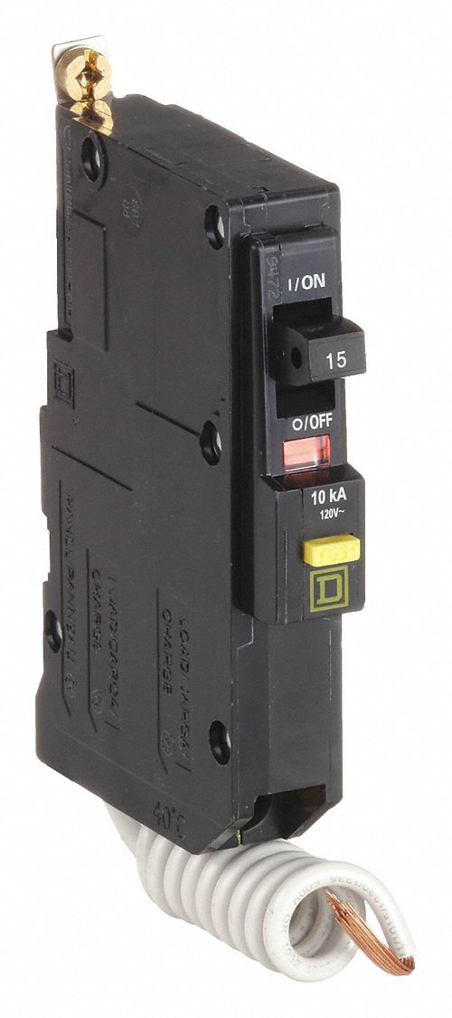 SQUARE D, 15 A, 120V AC, Miniature Circuit Breaker - 2GLC1|QOB115GFI - Grainger