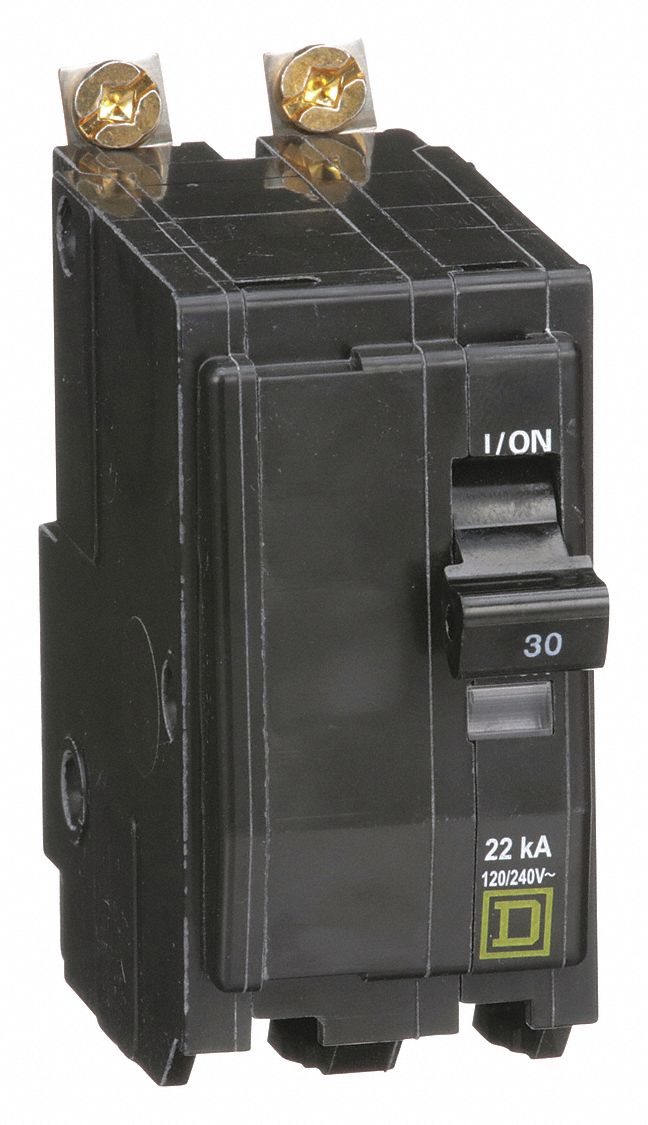 SQUARE D Miniature Circuit Breaker, Amps 30, Circuit Breaker Type High ...