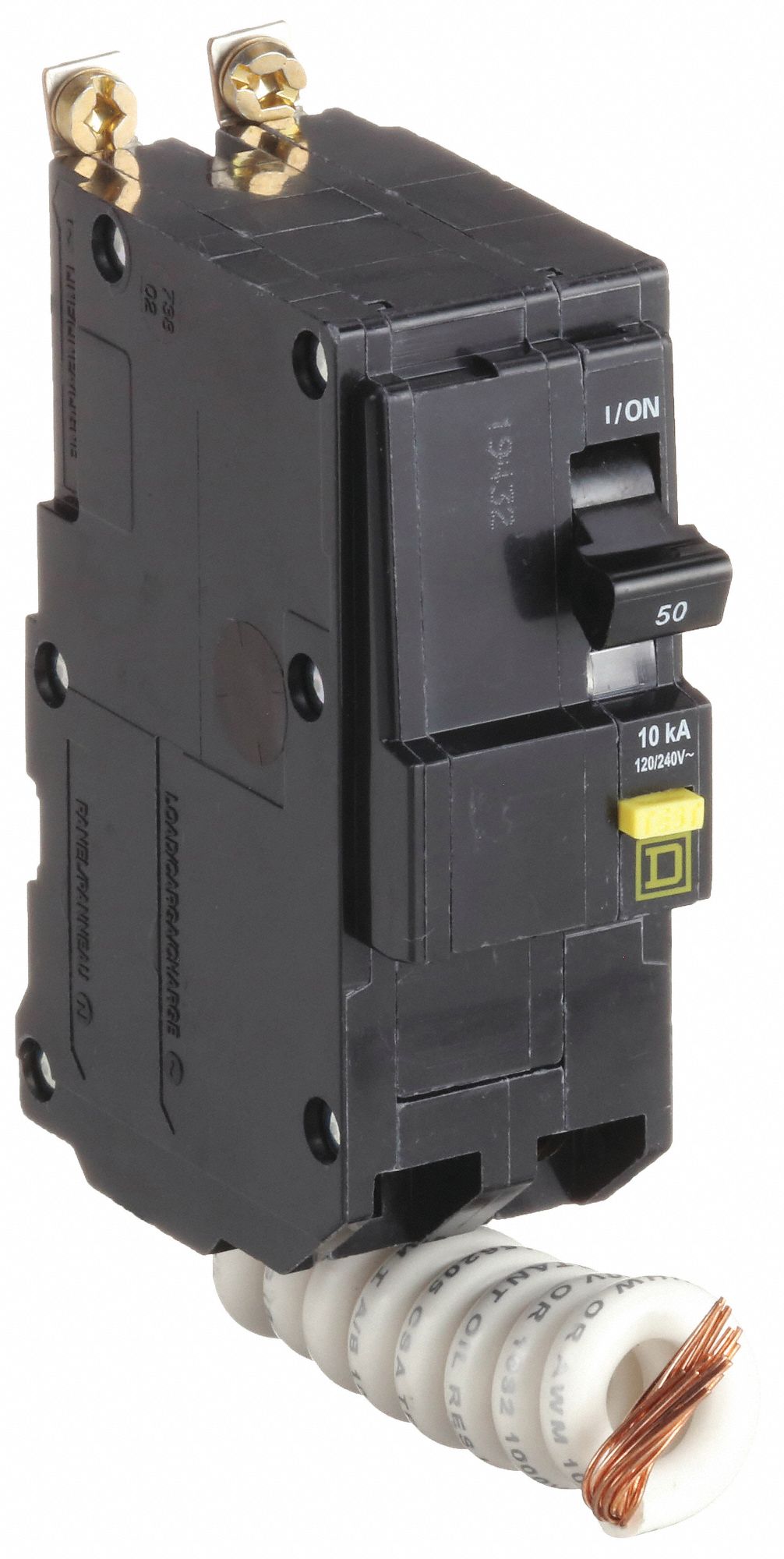 SQUARE D, 50 A, 120/240V AC, Miniature Circuit Breaker - 2GLH5|QOB250GFI - Grainger