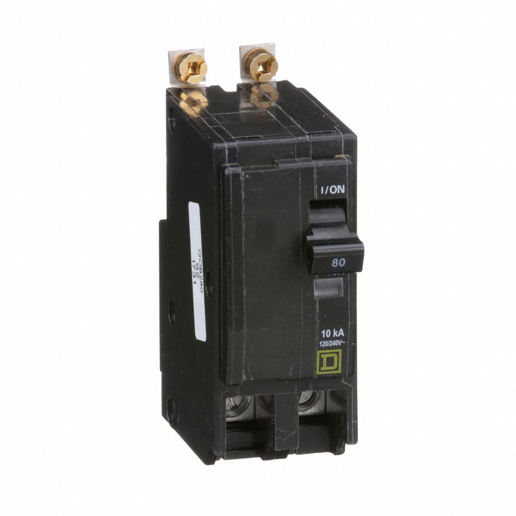 SQUARE D, 80 A, 120/240V AC, Miniature Circuit Breaker - 2GLJ6|QOB280 - Grainger