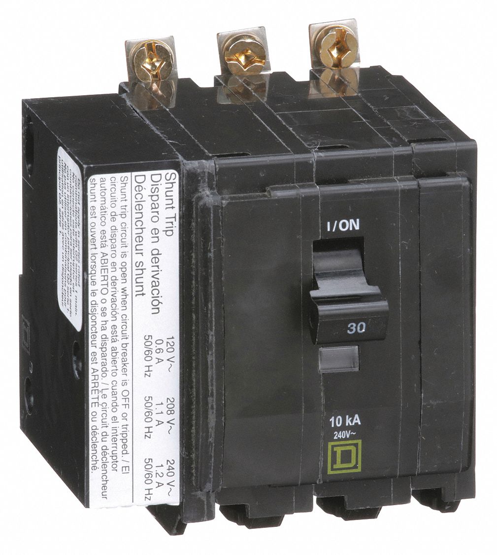 SQUARE D, 30 A, 120/240V AC, Miniature Circuit Breaker - 2GLL6|QOB3301021 - Grainger