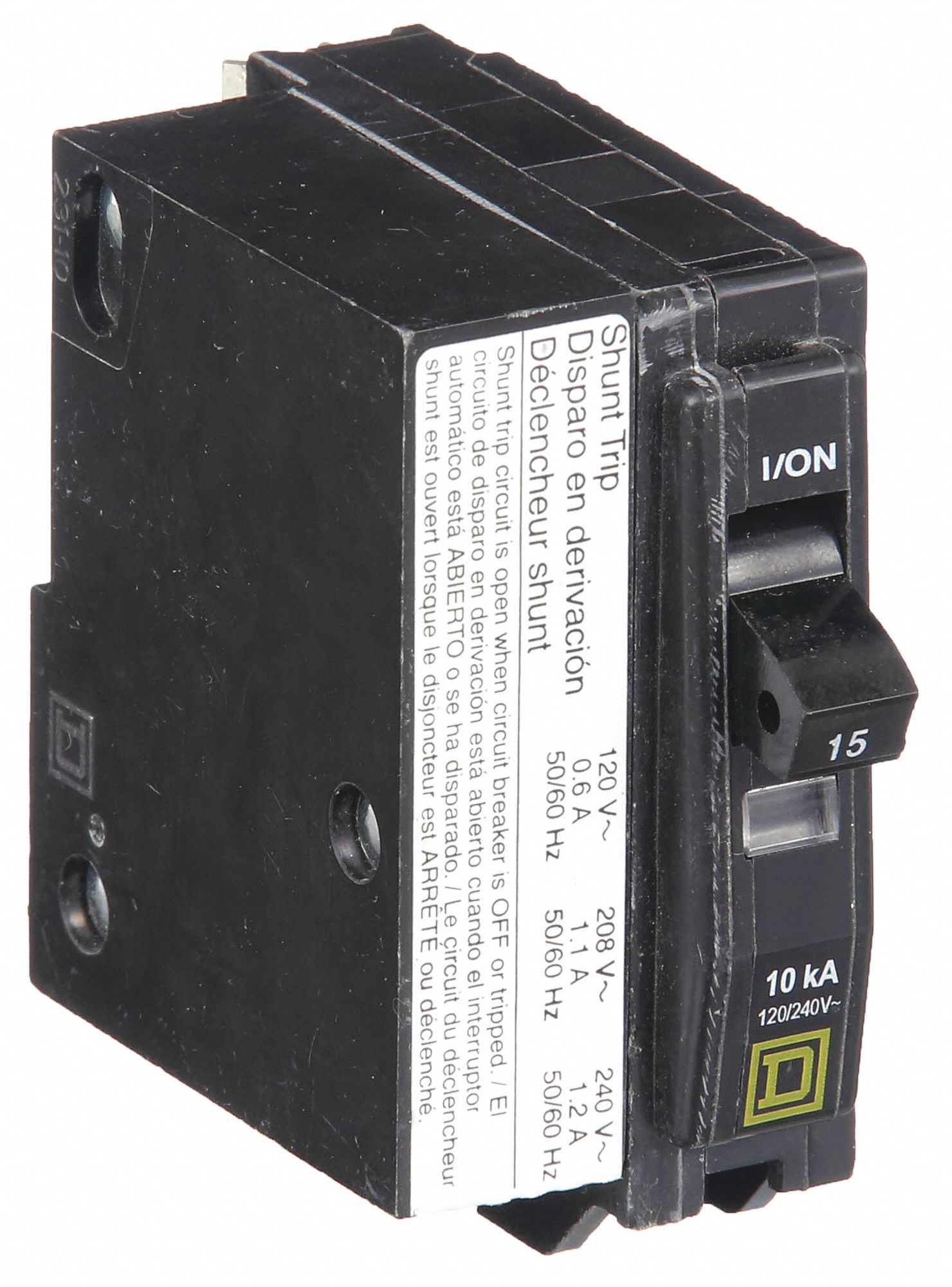 SQUARE D, 15 A, 120/240V AC, Miniature Circuit Breaker - 2GLP5|QO1151021 - Grainger