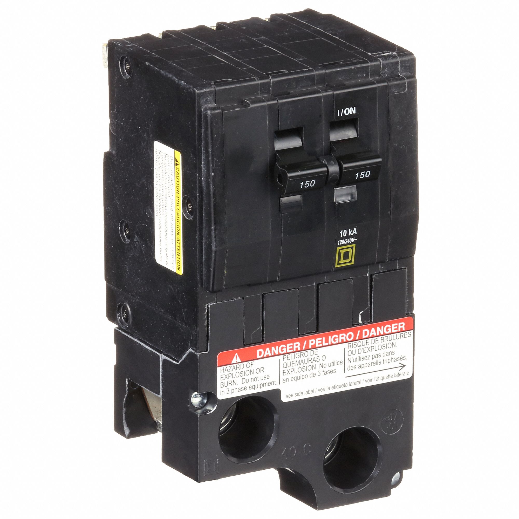 SQUARE D, 150 A, 120/240V AC, Miniature Circuit Breaker - 2GLR5|QO2150 - Grainger