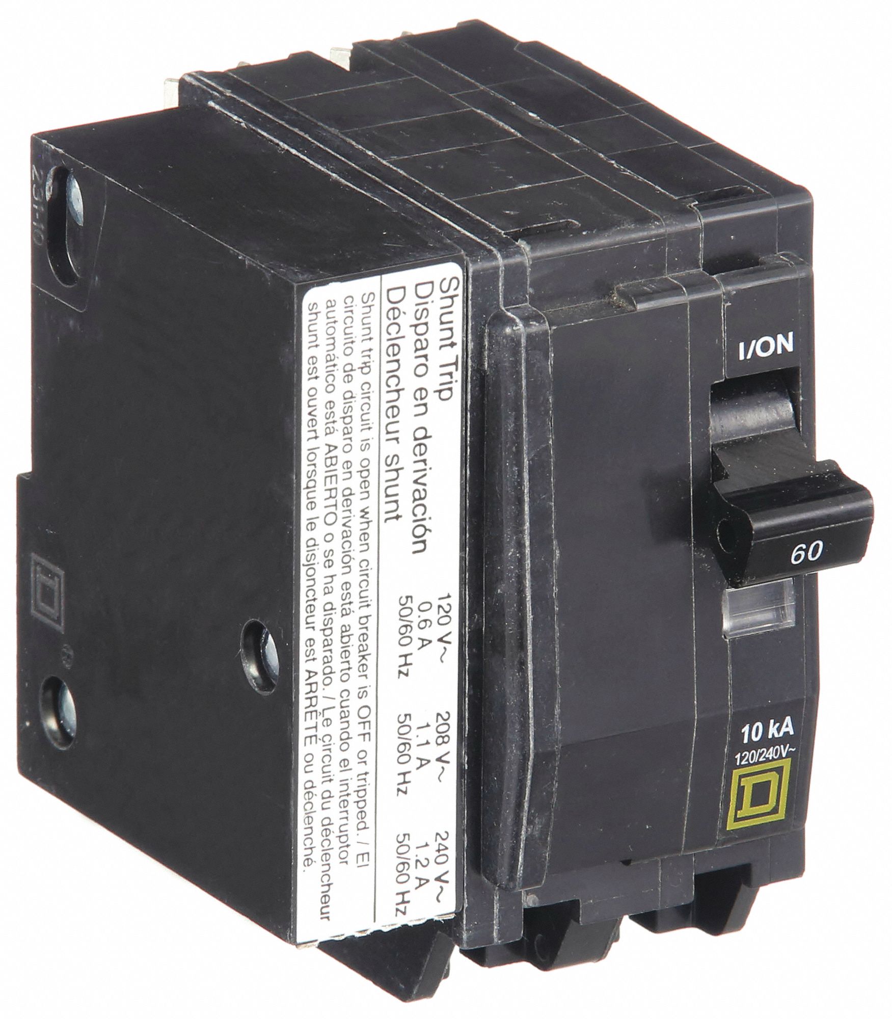 SQUARE D, 60 A, 120/240V AC, Miniature Circuit Breaker - 2GLV9|QO2601021 - Grainger