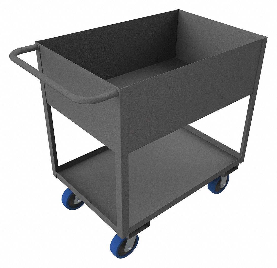 3,600 lb Load Capacity, 36 in x 24 in, Utility Cart with Deep Lipped ...