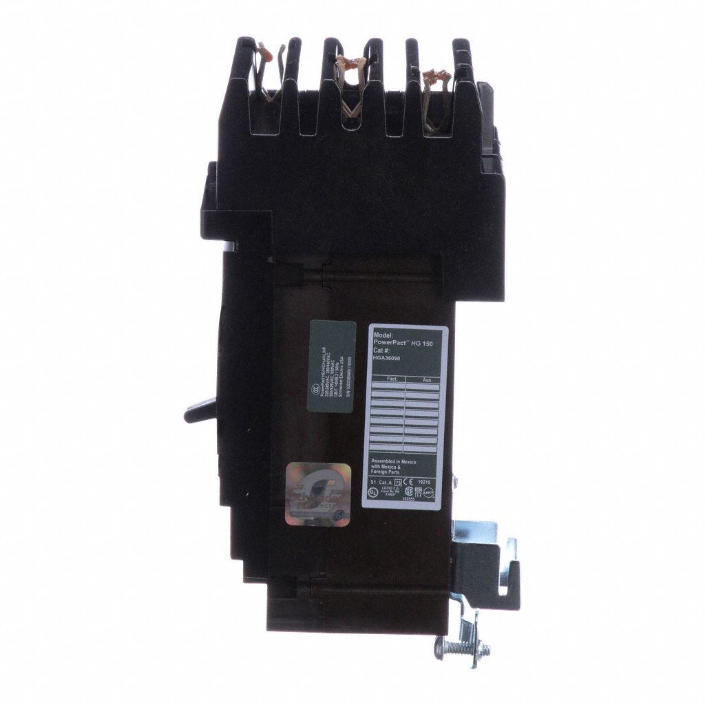 SQUARE D Molded Case Circuit Breaker: 90 A Amps, 65kA at 240V AC, Fixed, Lug, ABC - 2GNR3 ...