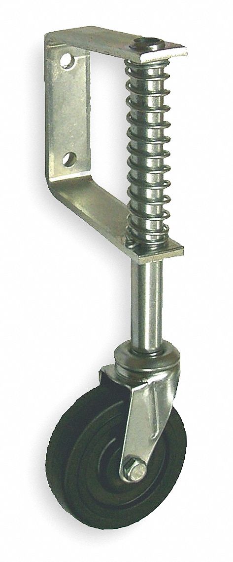 Gate Caster, Swivel, Rubber, 100 lb, 3 in Wheel Dia. - Grainger