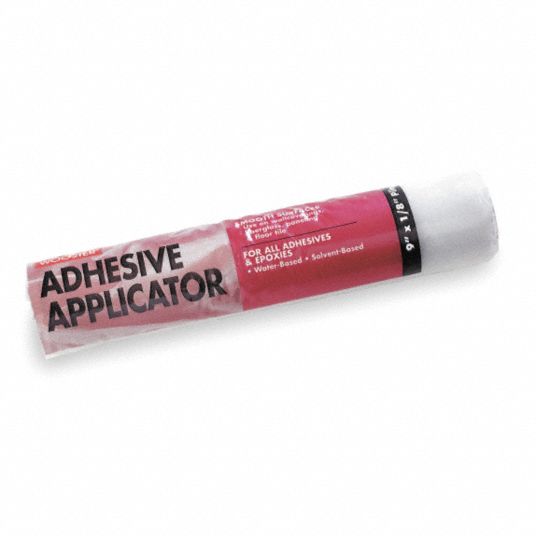 WOOSTER Adhesive Applicator: 9 in Lg, 1/8 in Nap Size, Woven Fabric ...