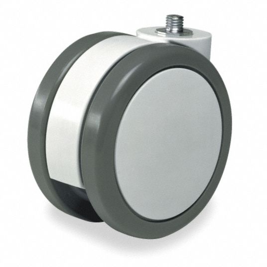 5 in Wheel Dia., 220 lb, Twin-Wheel Threaded Stem Caster - 2GU78 ...
