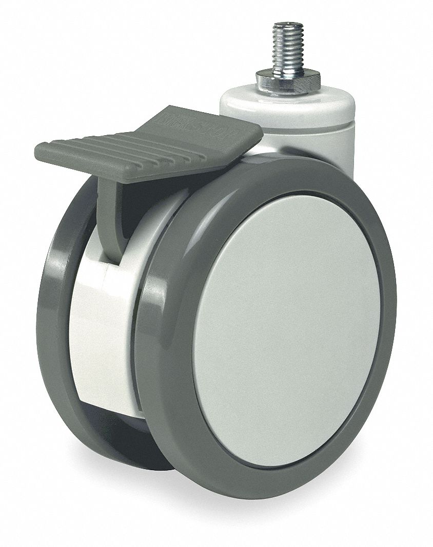 Stem Caster, 5 in Wheel Dia., 220 lb Load Rating - Grainger
