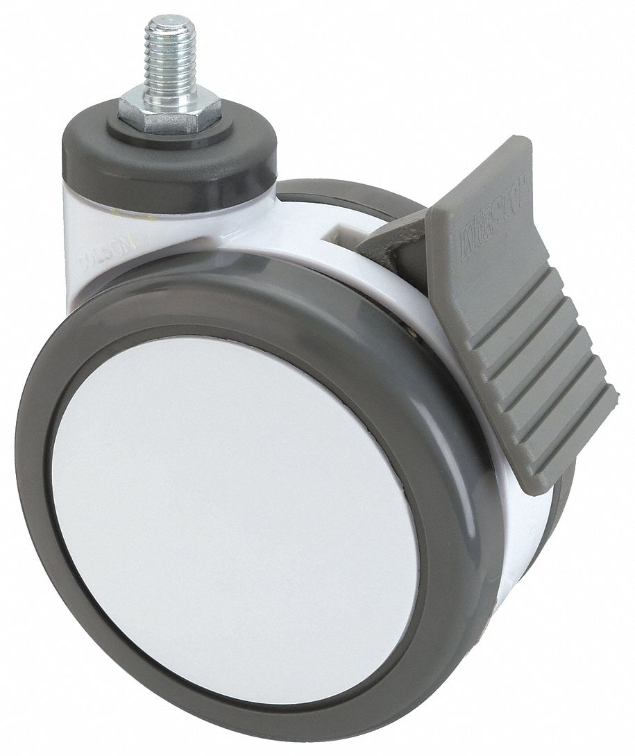 APPROVED VENDOR Twin-Wheel Threaded Stem Caster,4" - Stem Casters ...