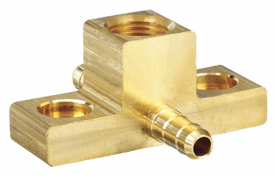 PARKER, 5/32 in ID x 5/32 in ID x 5/32 in Pipe Size, Barbed x Barbed x FNPT, Barbed Tee - 2GUE9 ...