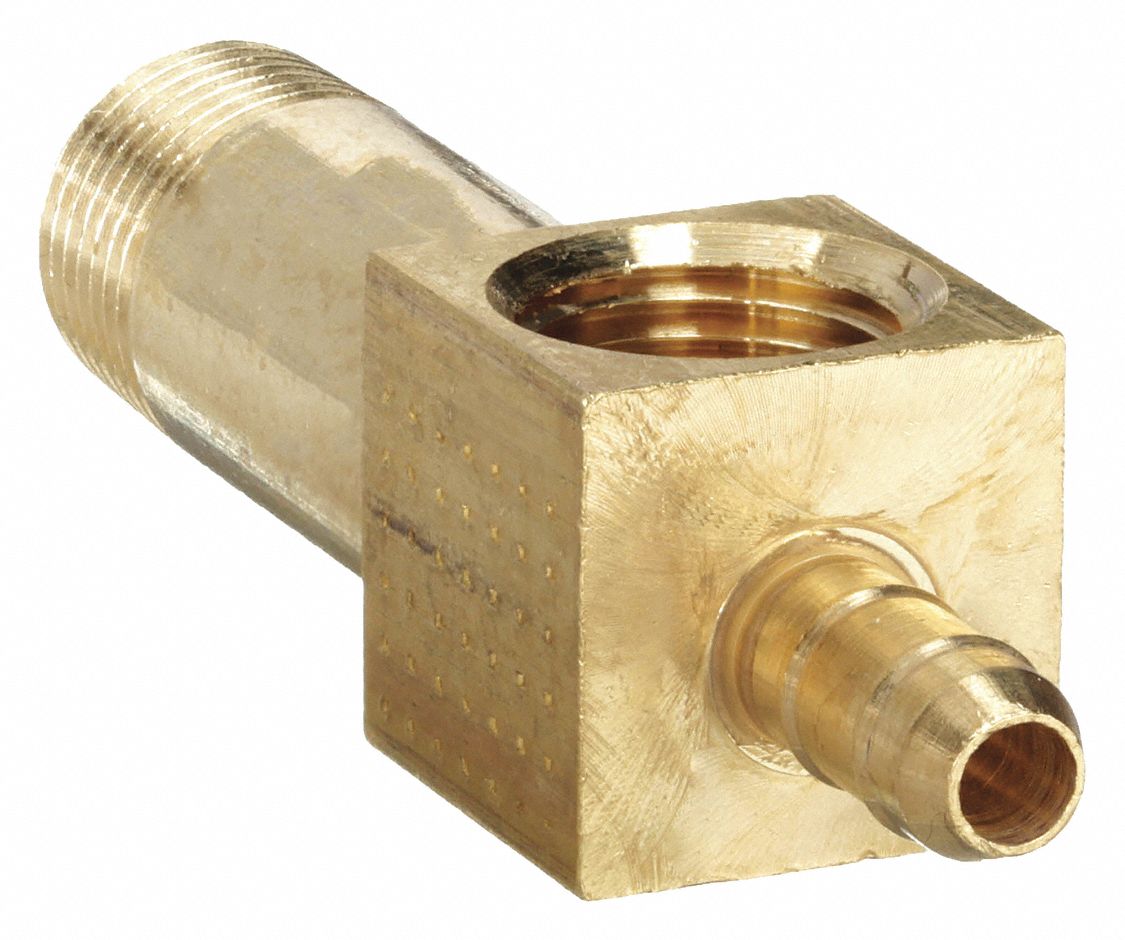 PARKER, 5/32 in ID x 5/32 in Pipe Size, Barbed x MNPT x MNPT, Barbed Tee - 2GUH5|228-4-2 - Grainger