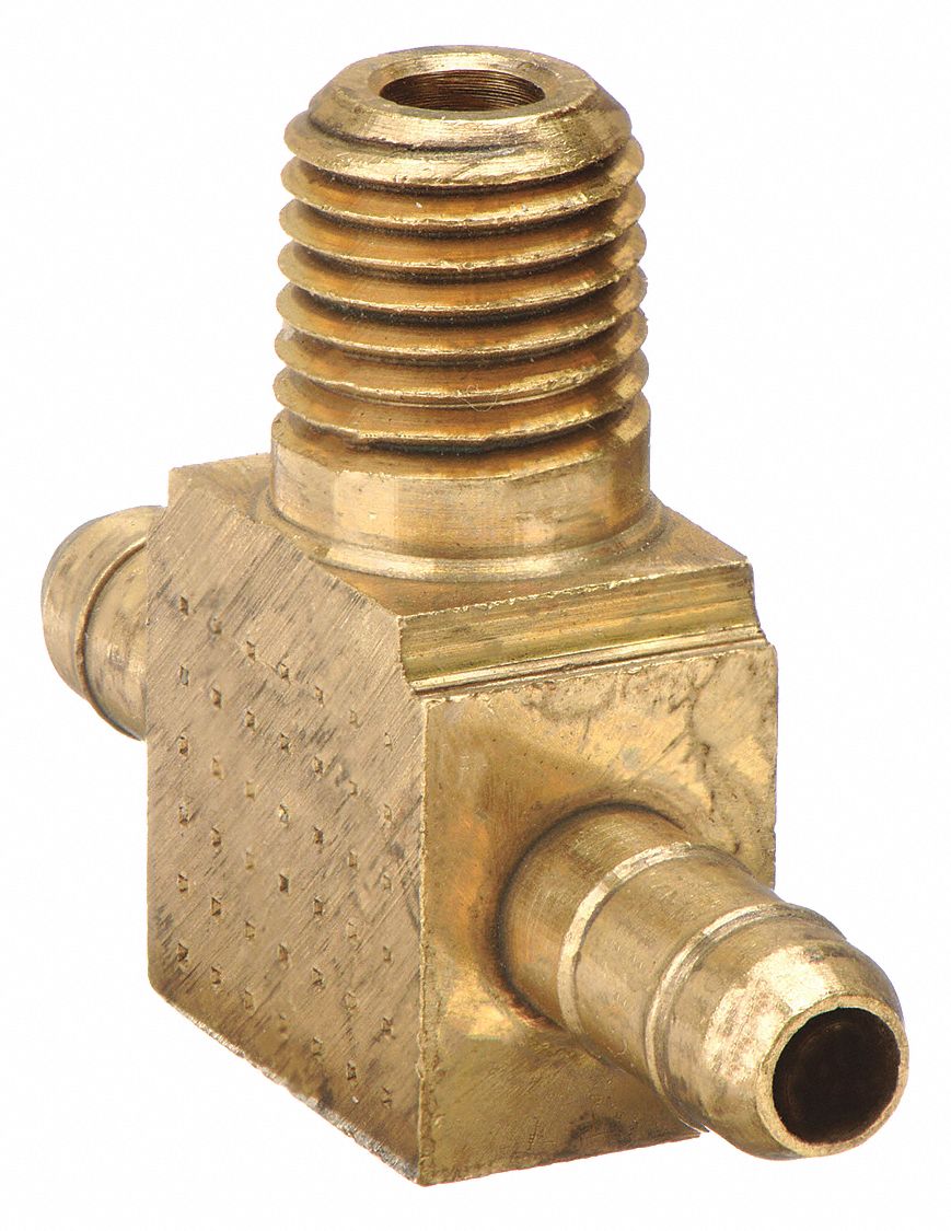 PARKER, 1/4 in ID x 1/8 in ID x 1/8 in Pipe Size, Barbed x Barbed x MNPT, Barbed Tee - 2GUK9|232 ...