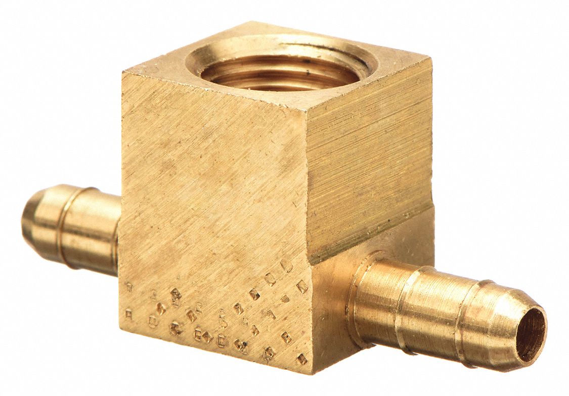 PARKER, 5/32 in ID x 5/32 in ID x 1/8 in Pipe Size, Barbed x Barbed x FNPT, Barbed Tee - 2GUL4 ...